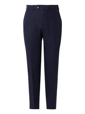 Loro Piana Carlo Straight-leg Linen Suit Trousers - Blue