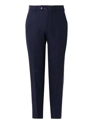 Loro Piana Carlo Straight-Leg Linen Suit Trousers Navy