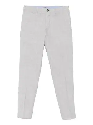 Incotex Mélange-effect Trousers - Grey
