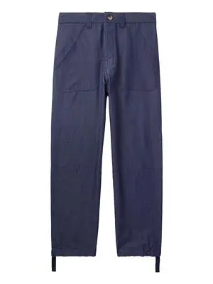 Brunello Cucinelli Straight-leg Virgin Wool-blend Trousers - Blue
