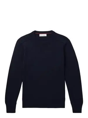 Brunello Cucinelli Slim-Fit Cashmere Sweater Blue