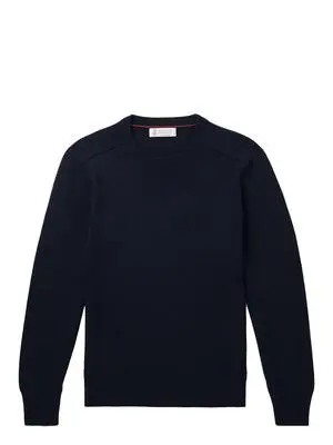 Brunello Cucinelli Slim-Fit Cashmere Sweater Navy