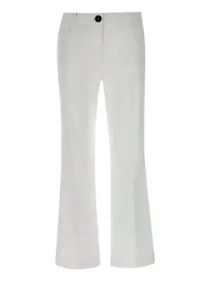 Marella Pressed-crease Trousers - White