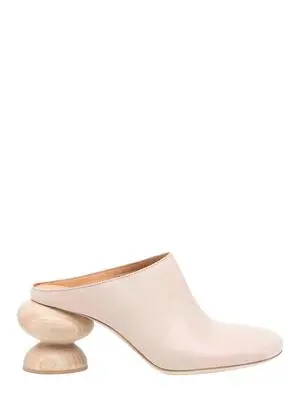 UMA WANG 75mm Stone Mules - Neutrals