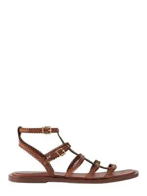 Zimmermann Goldie Leather Sandals - Brown