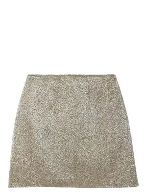 WIEDERHOEFT Bead-embellished Tulle Mini Skirt - Gray