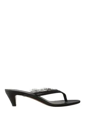 NEOUS Kalliope Lace And Leather-trimmed Sandals - Black