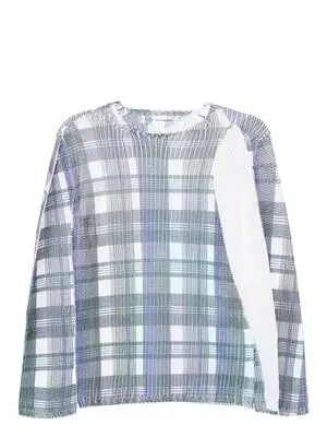 Comme Des Garçons Tartan Check-print Jumper - Blue