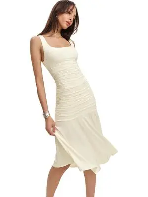 REFORMATION Kayla Knit Dress - Ivory