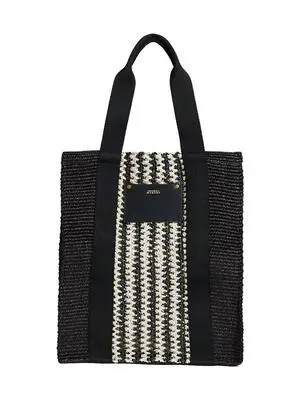 Isabel Marant Aruba Woven Cotton-blend Tote - Black