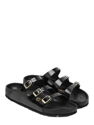 BIRKENSTOCK Florida Buckle Slides - Black