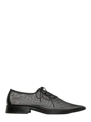 Victoria Beckham Mesh Lace-up Oxfords - Black