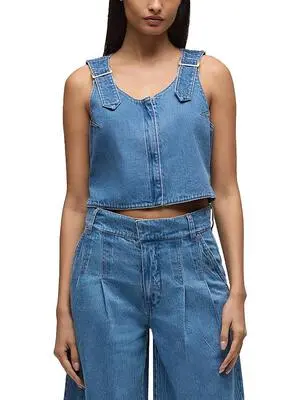 Hudson Jeans Boxy Denim Vest - Elm