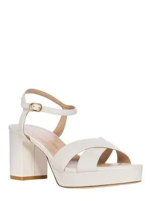 STUART WEITZMAN Dayna Platform Sandals - Cream