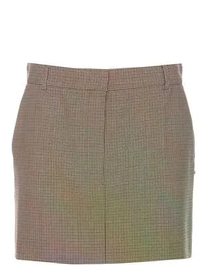 Sportmax Checked Mini Skirt - Neutrals