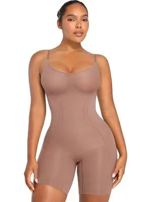 SHAPELLX Seamless Smoothing Bodysuit Dark Beige