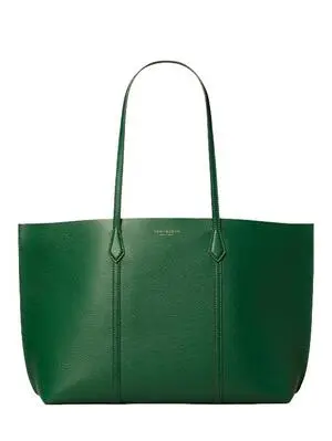 Tory Burch Perry Triple Compartment Leather Tote - Dark Kale