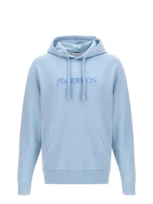 JW Anderson Logo Embroidery Hoodie - Blue