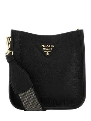 Prada Leather Crossbody Bag - Black