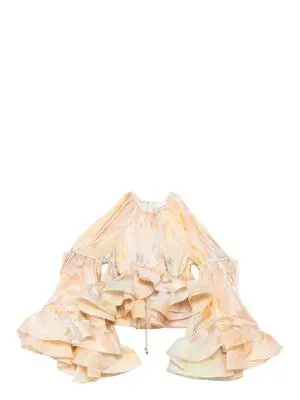 Zimmermann Balance Flounce Blouse - Yellow