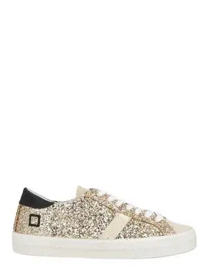 D.a.t.e. Low-top Glittered Sneakers - Gold