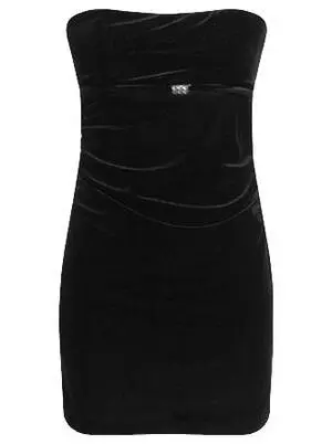VICOLO Mini Bodycon Strapless Dress - Black