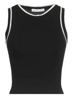 CARACTÈRE Sleeveless Lightweight Knit Top - Black