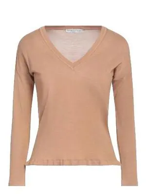 CARACTÈRE V-Neck Knit Sweater Camel