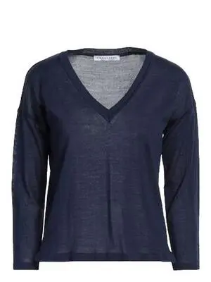 CARACTÈRE V-neck Knit Sweater - Navy