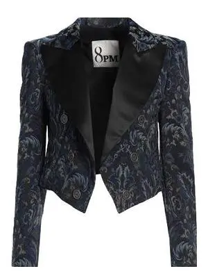 8PM Single-breasted Floral-print Blazer - Black