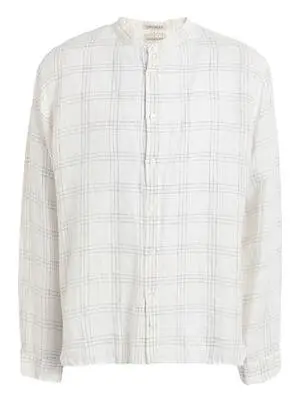 Crossley Shirt Dark Size Linen - White