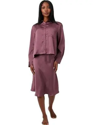 BY TESS COLLECTION Ella Mini Skirt - Plum