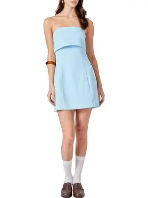 Endless Rose Strapless Mini Dress Ocean Blue