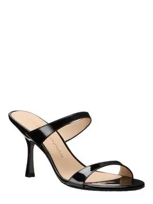 STUART WEITZMAN Nudist Sandal - Black Patent