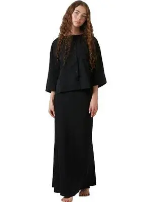 BY TESS COLLECTION Mari Maxi Skirt - Black