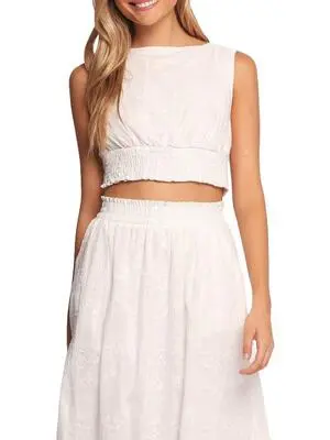 PETAL & PUP Kimora Cotton Crop Tank - White