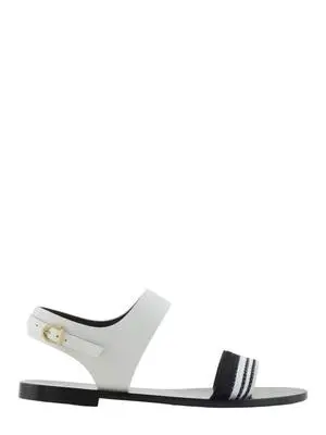 Giorgio Armani Stripe-detail Sandals - Black