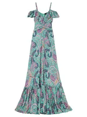 Etro Off-the-shoulder Paisley-print Maxi Dress - Blue
