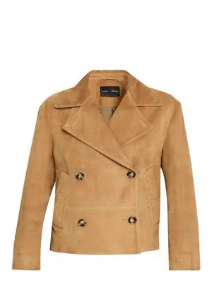 Proenza Schouler Nola Double-breasted Suede Jacket - Pony