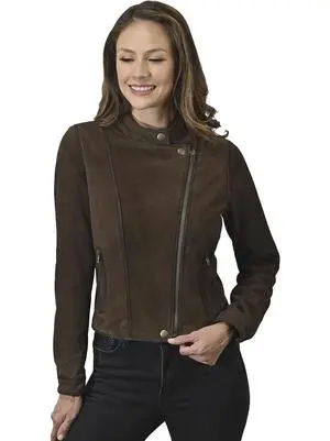 Frye Cassidy Leather Jacket - Brown