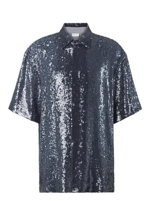 Dries Van Noten Sequined Shirt - Blue
