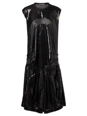 Junya Watanabe Sequined Midi Dress - Black