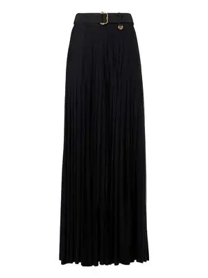 Burberry Pleated Maxi Skirt - Black