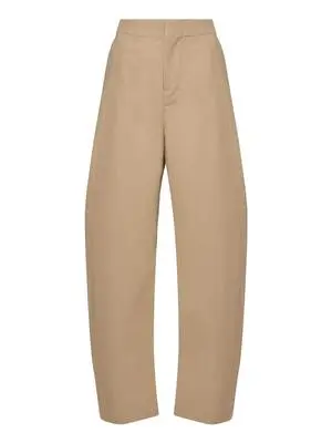 Bottega Veneta Cotton Twill Wide-leg Pants - Beige