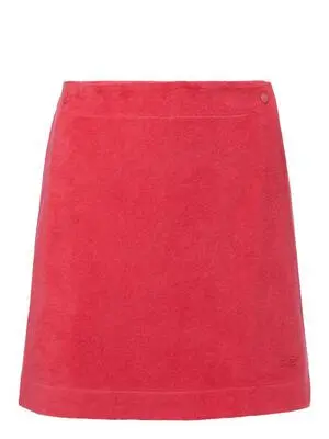 ERES Cotton Terry Wrap Skirt - Red