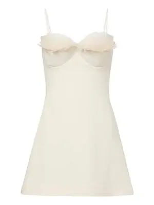 David Koma Ruffled Minidress - White