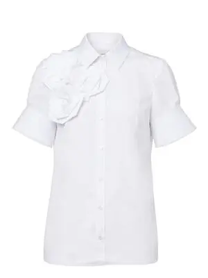 ERDEM Floral-Appliqué Cotton Shirt