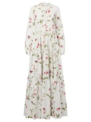 Giambattista Valli Floral Cotton Maxi Dress - White