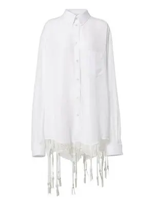 Balenciaga Lace-trimmed Shirt - White