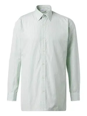 Charvet Striped Cotton Poplin Shirt - Green